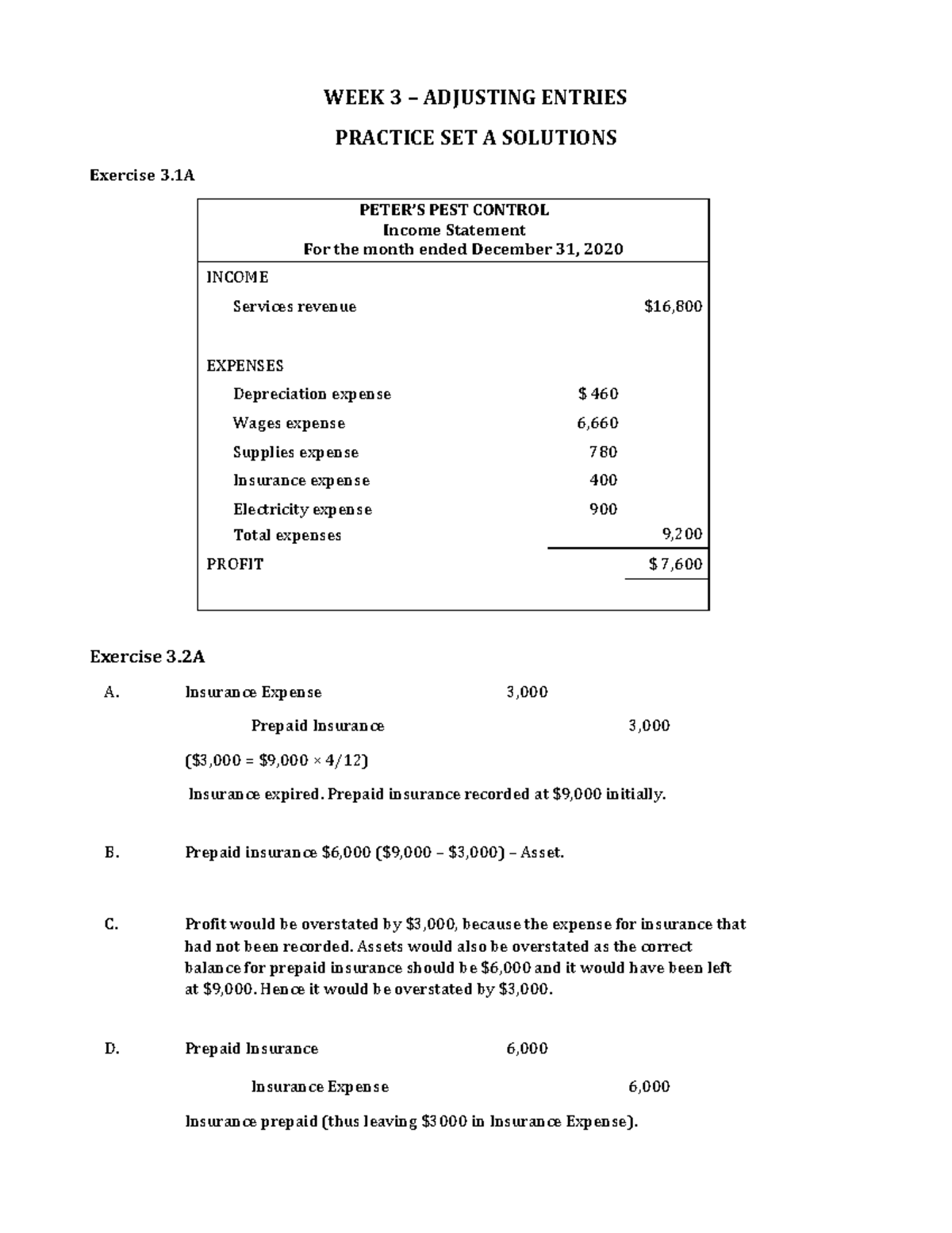 Practice Set A Solutions 1634767068 - WEEK 3 – ADJUSTING ENTRIES ...