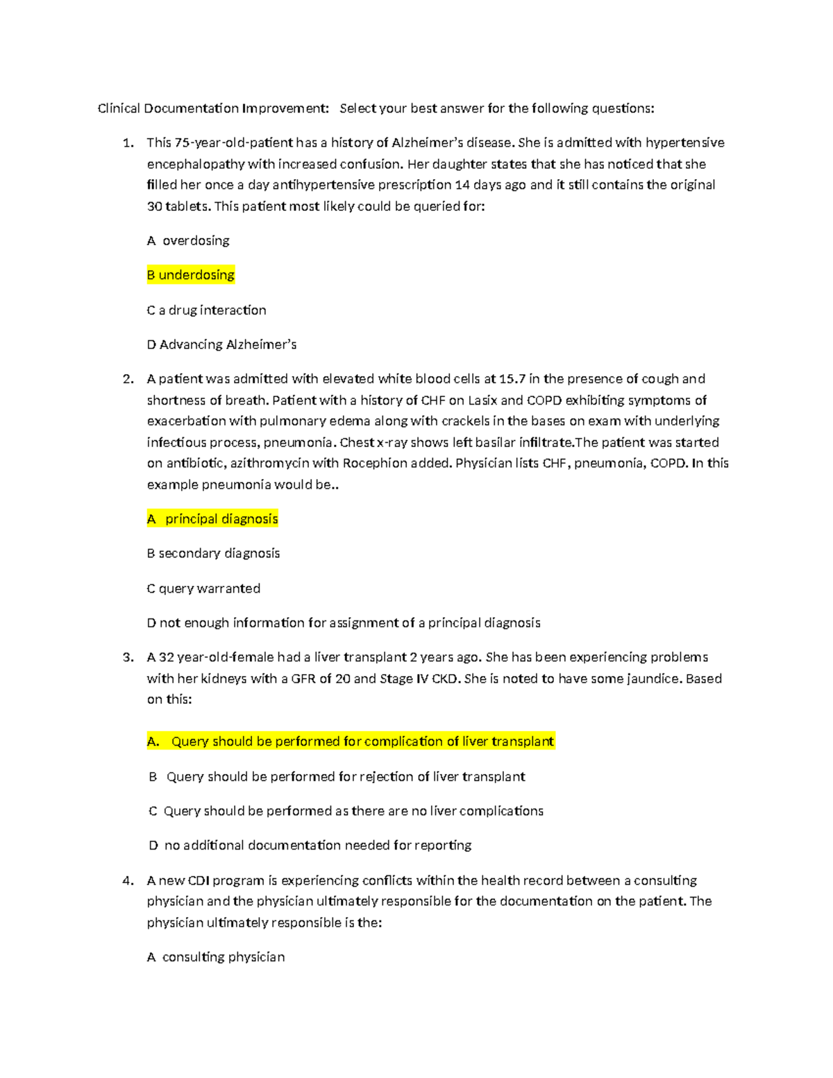 10 questions on queries-with answers - Thomas, C - Clinical ...
