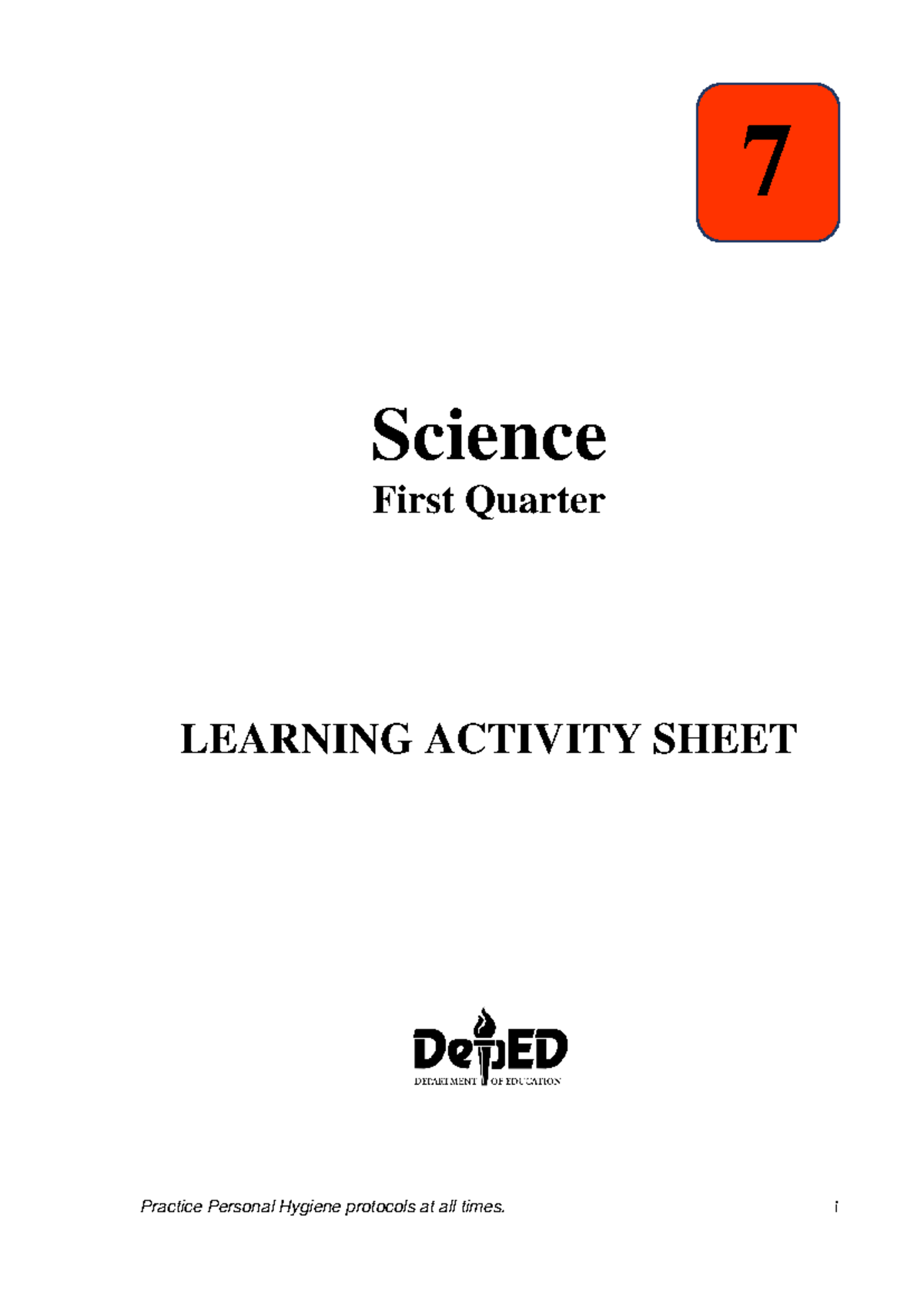 Grade 7 Science LAS - i am just trying to learn more - Practice ...