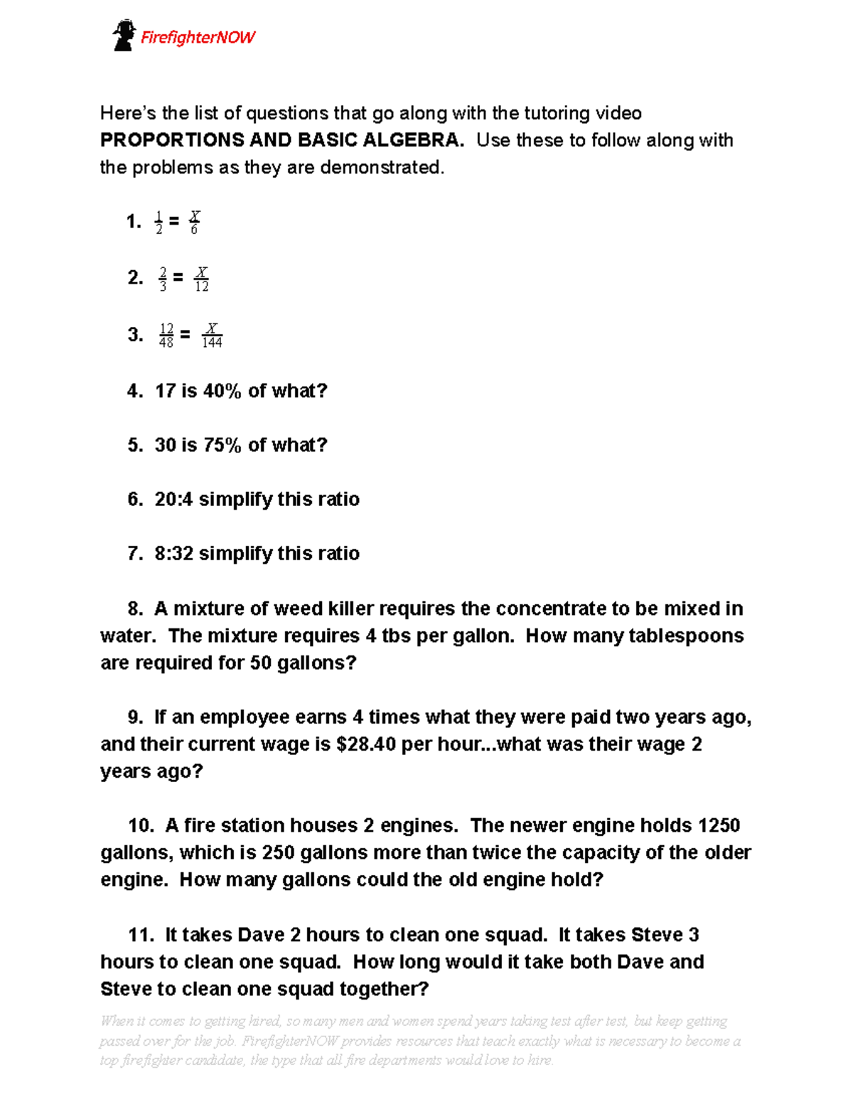 Mathproportionsand Basic Algebra - Here’s the list of questions that go ...