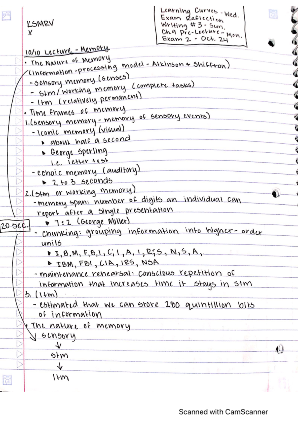 Psych 202 Lecture Notes - PSYCH 202 - Studocu