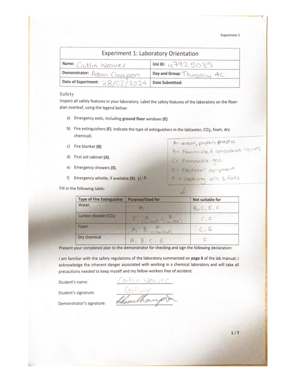 CHEM1101 Lab Orientation - CHEM1101 - Studocu