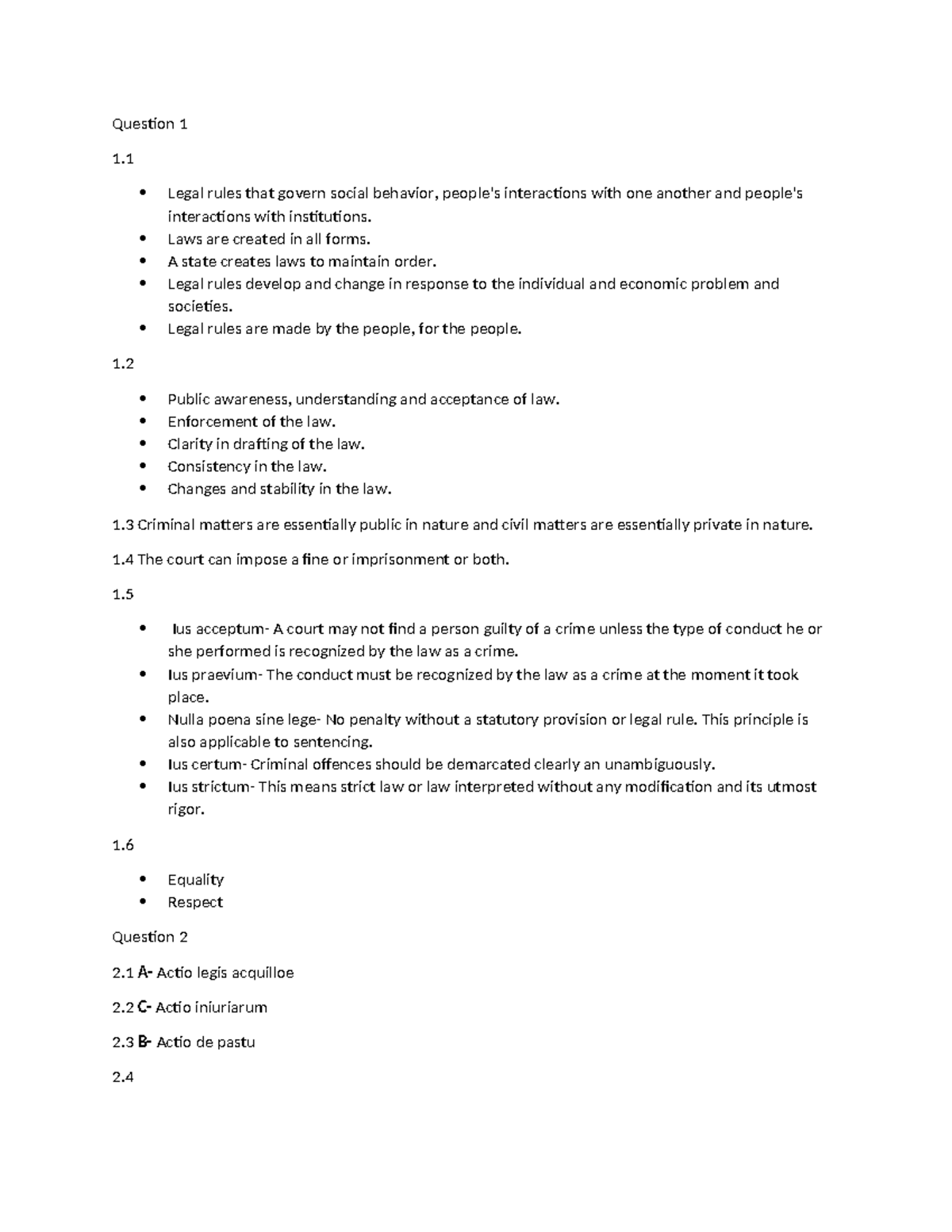 Family law - Study unit 1 to 3 essential information for the Test ...
