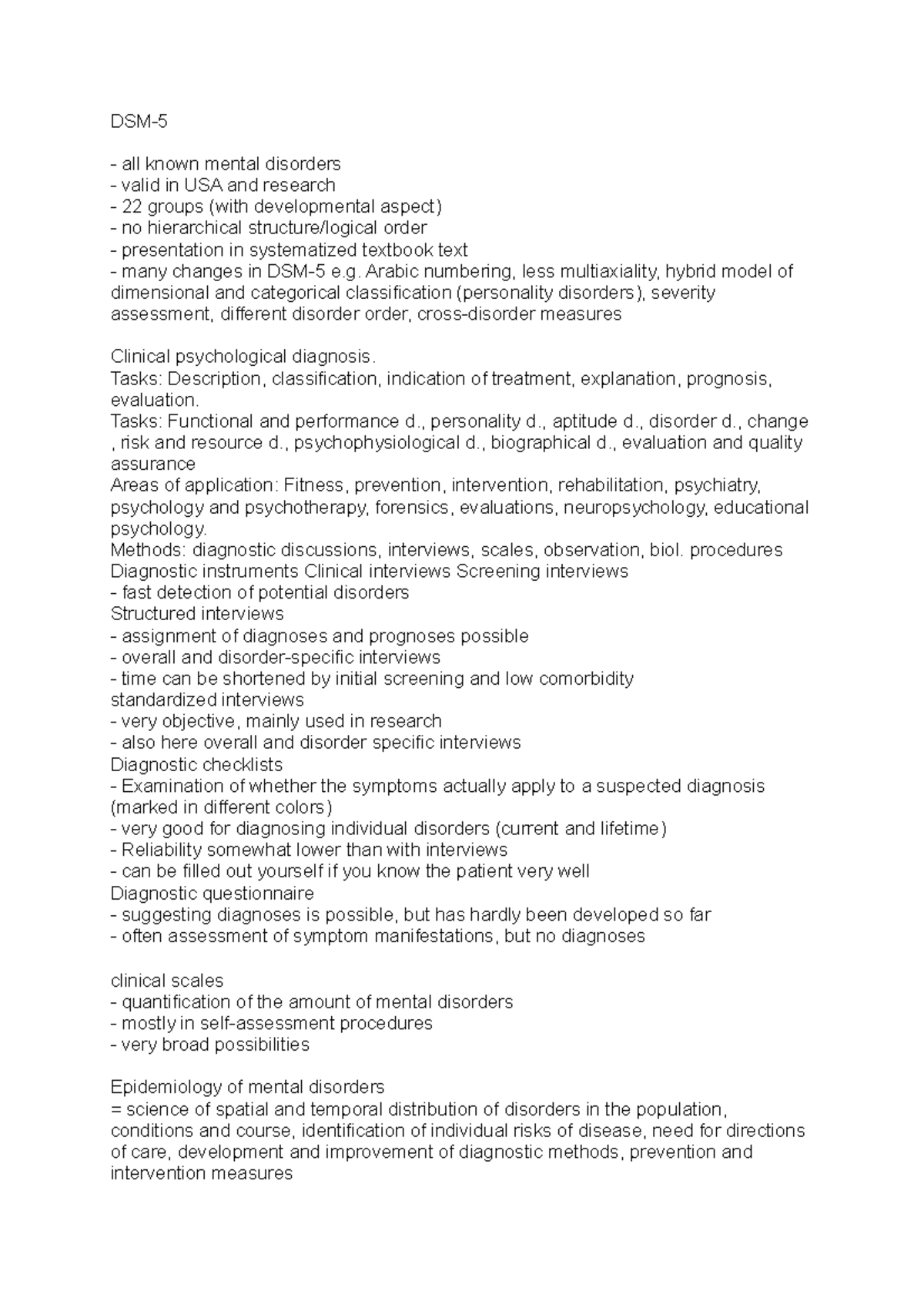 DSM 5 - Introduction To Psychology - DSM- all known mental disorders ...