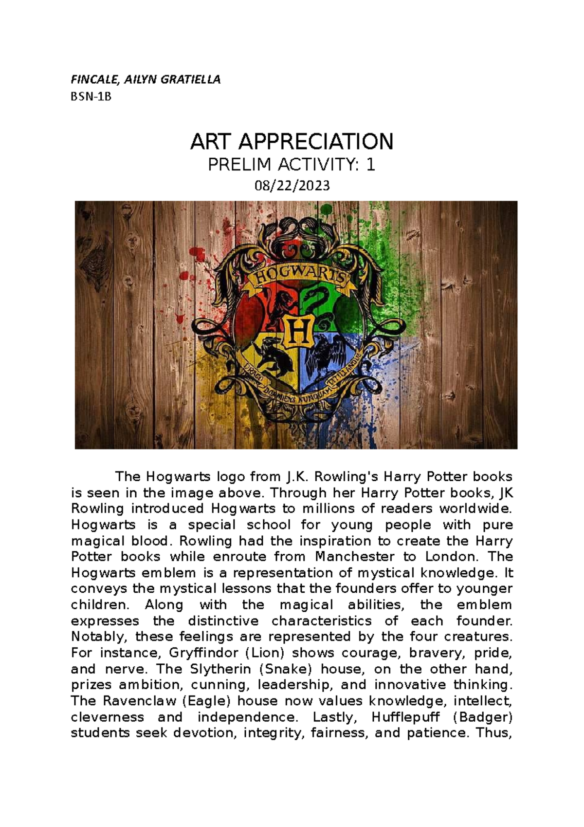 Artapp ACT - use this for reference and guide for your essay - Art ...