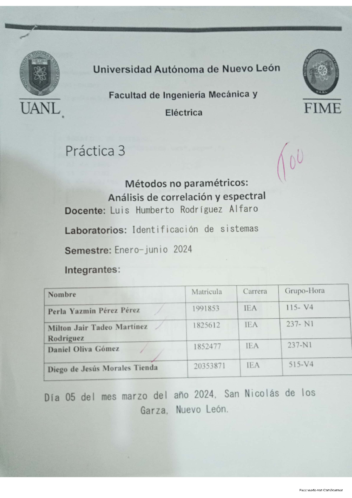LB IDS P3 - Practica 3 del lab de IDS - Sistemas De Identificación - Studocu