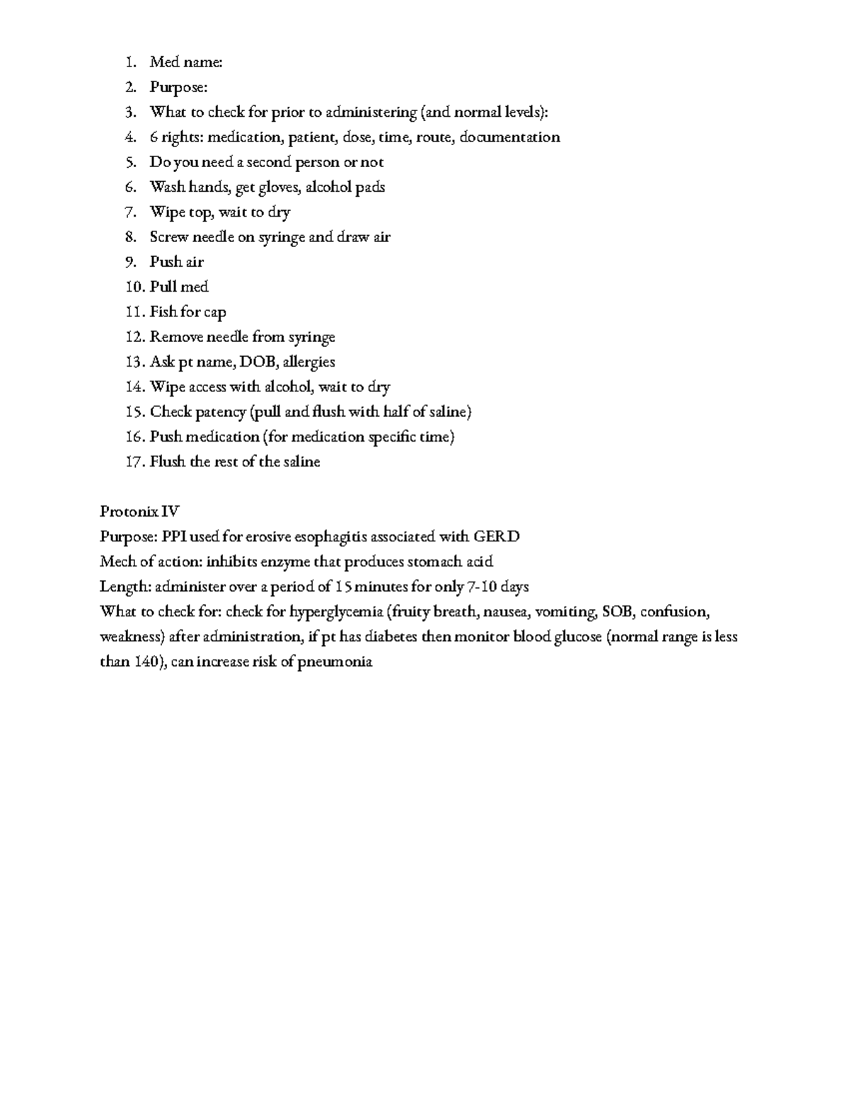 N121L-B IV Push - IV medication push validation sequence. - Med name ...