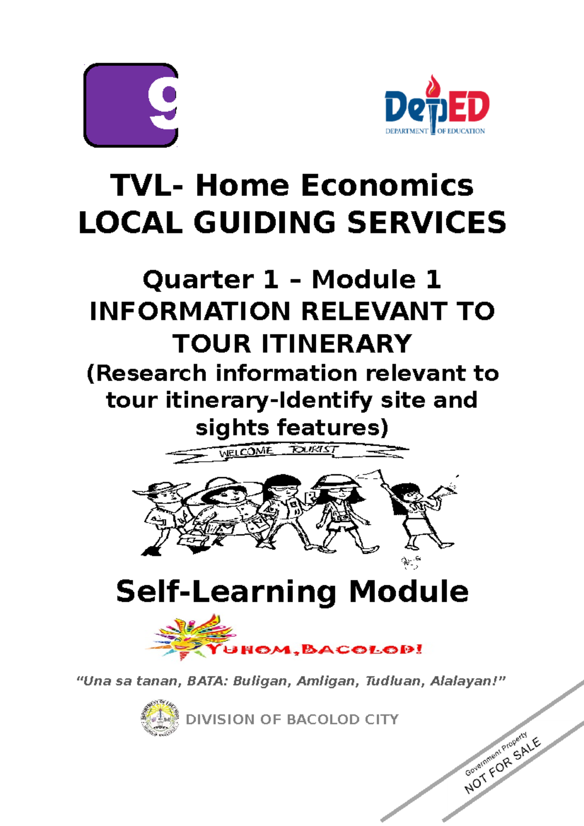 Local guiding Module 9 Week 1 xx - TVL- Home Economics LOCAL GUIDING ...