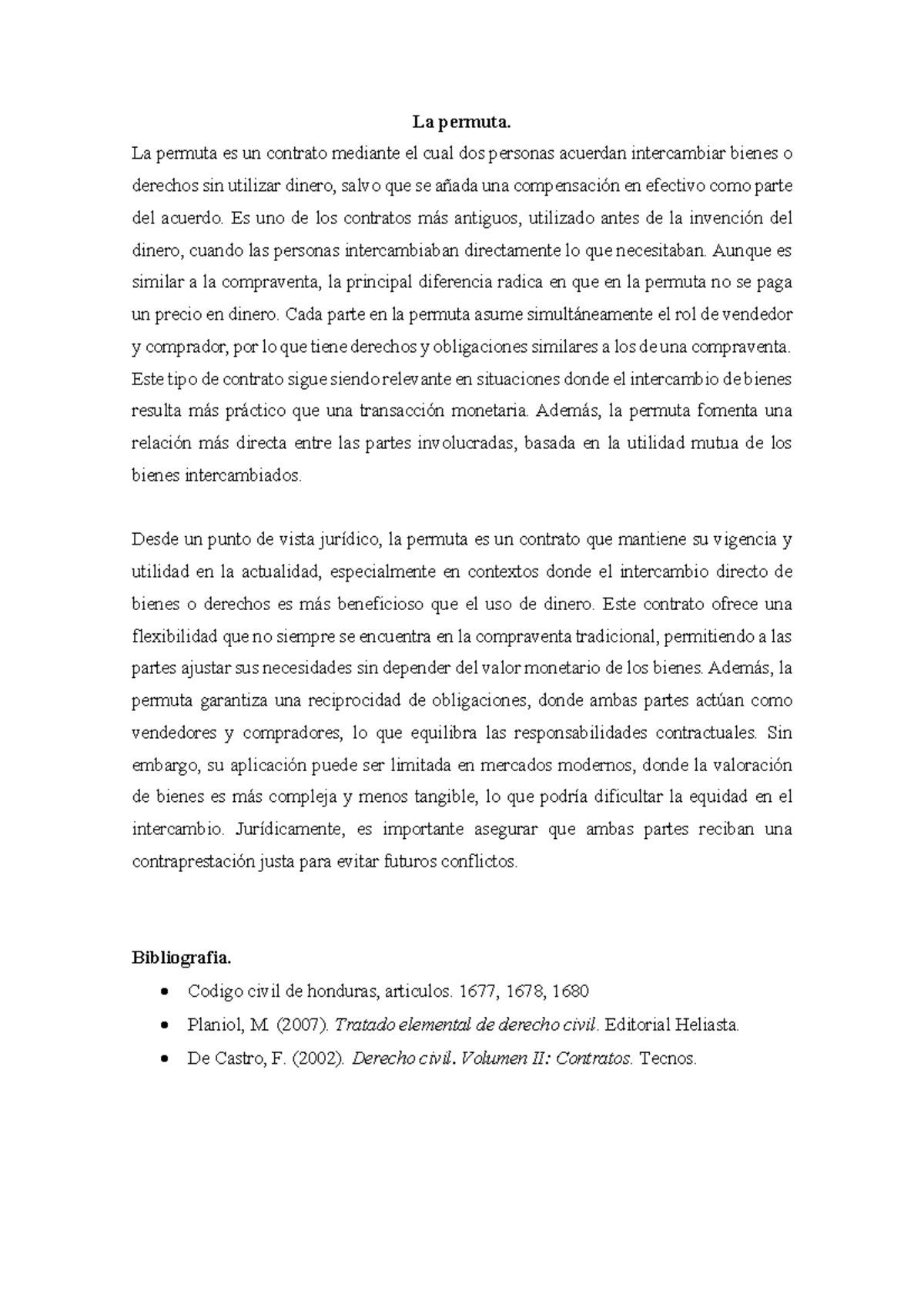 La permuta - La permuta es un contrato mediante el cual dos personas ...