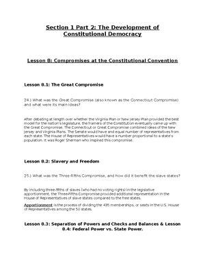 C963 Section 3 lessons 4 thru 7 - Lesson 4: The Electoral College ...