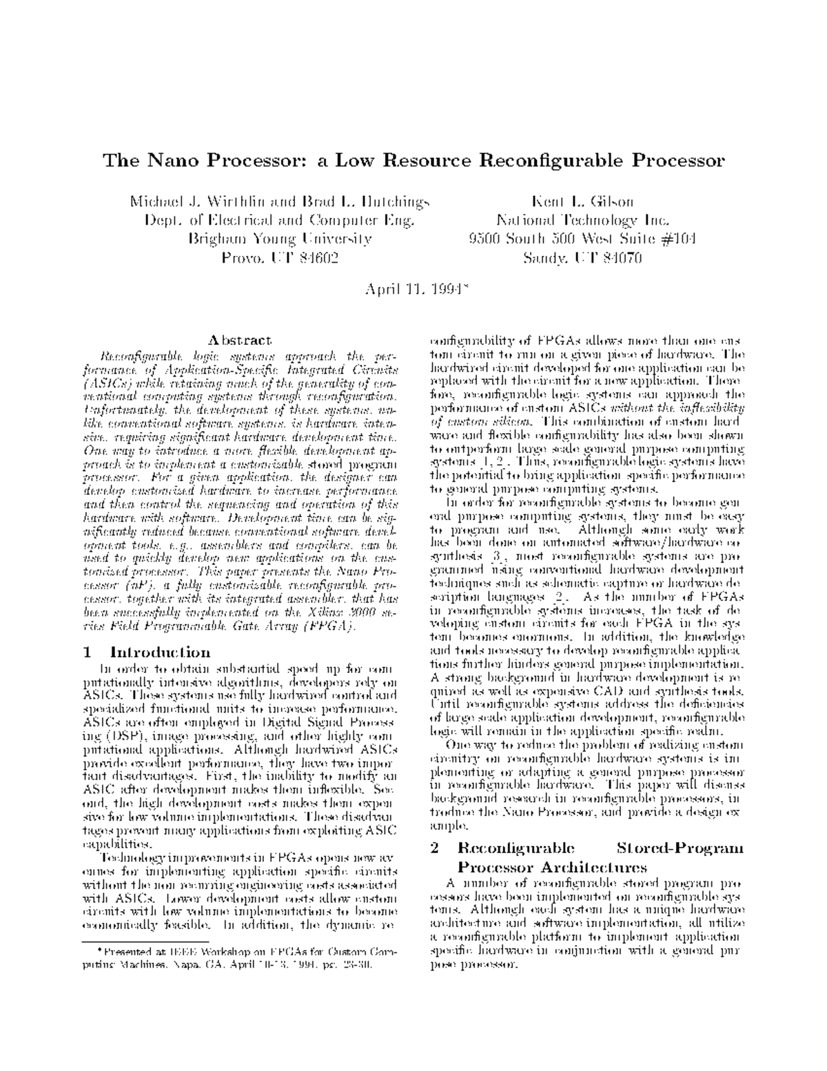 37248136-Nano-Technology - The Nano Pro cessor: a Low Resource Recon ...