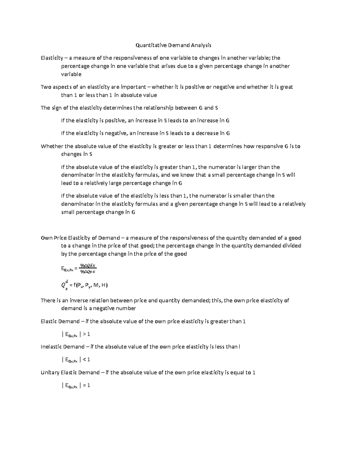Elasticity Measurement Applications Lecture Notes