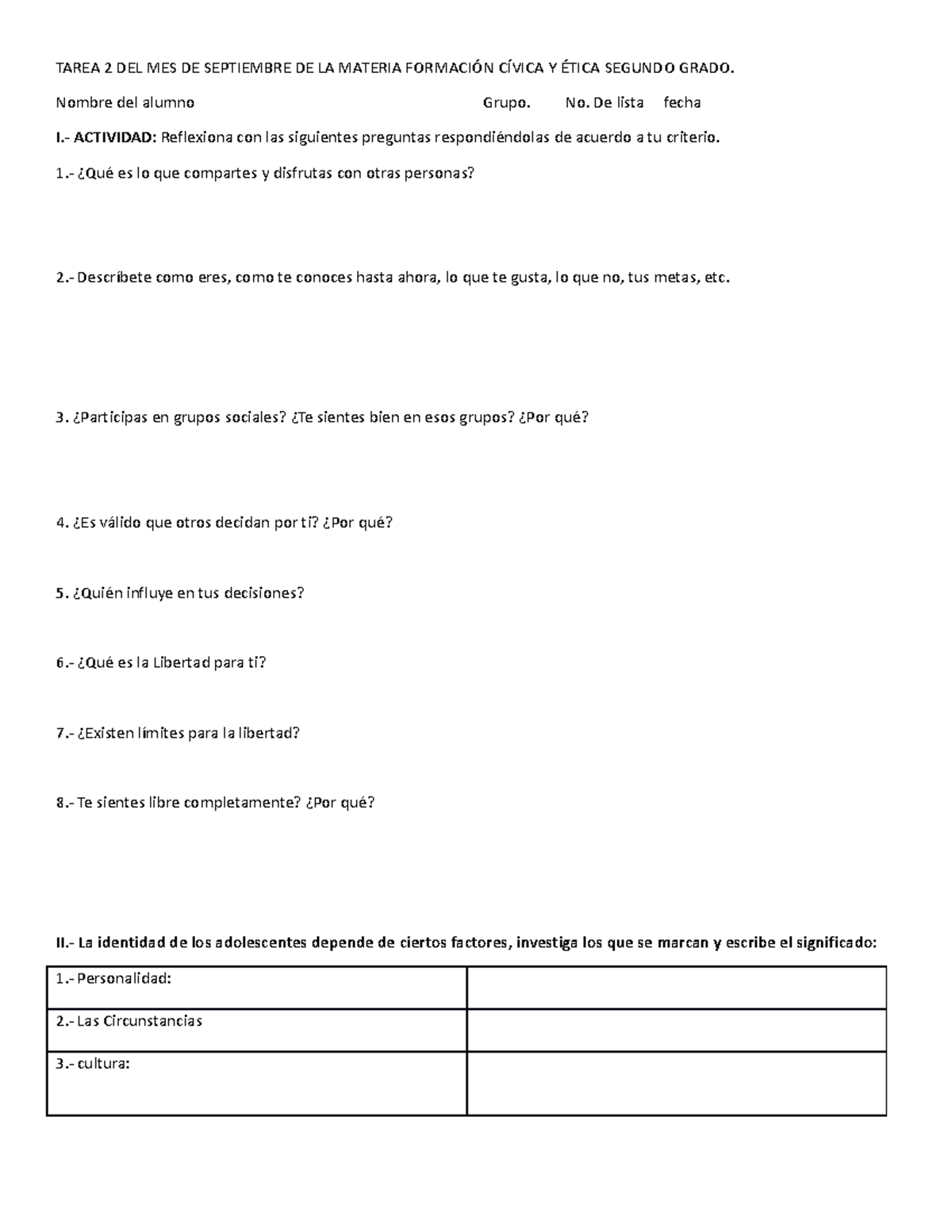 Tarea 2 Del Mes De Septiembre Tarea 2 Del Mes De Septiembre De La