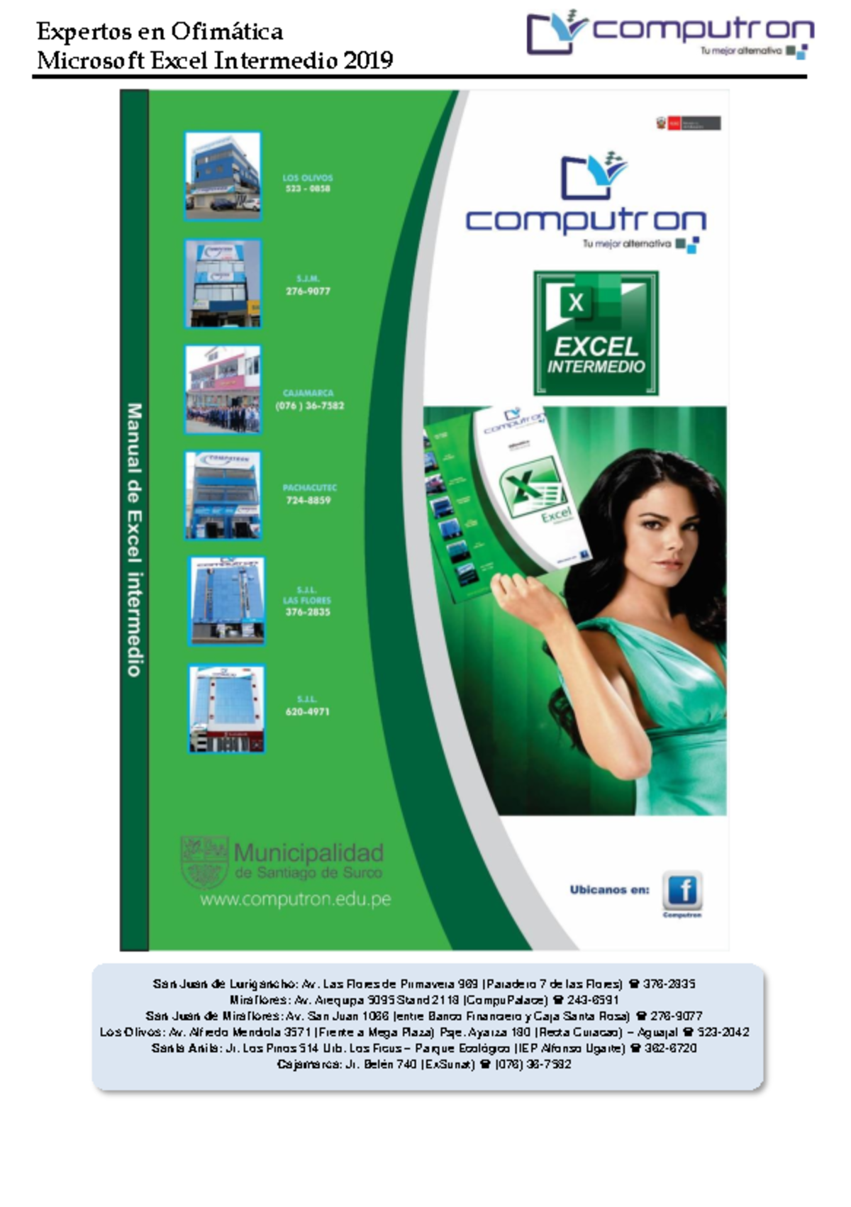 Manual de Computron Excel Intermedio 2019 - Microsoft Excel Intermedio 2019 Presentación El ...