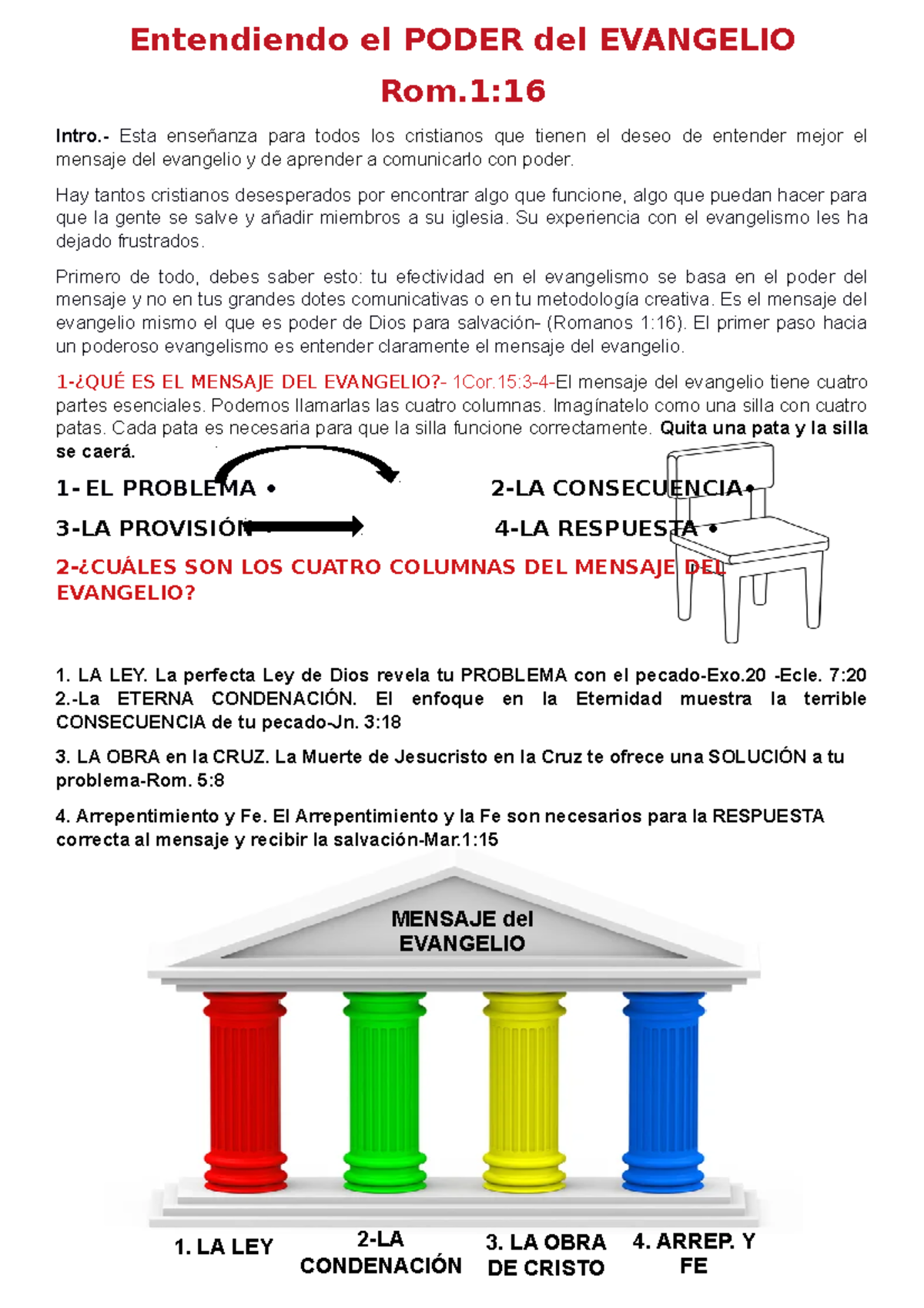 1-Entendiendo el Poder del Evangelio - Entendiendo el PODER del ...