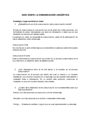 Let 011 Unidad I Ejercicios sobre la comunicacion - Warning: TT: undefined function: 32 Warning ...