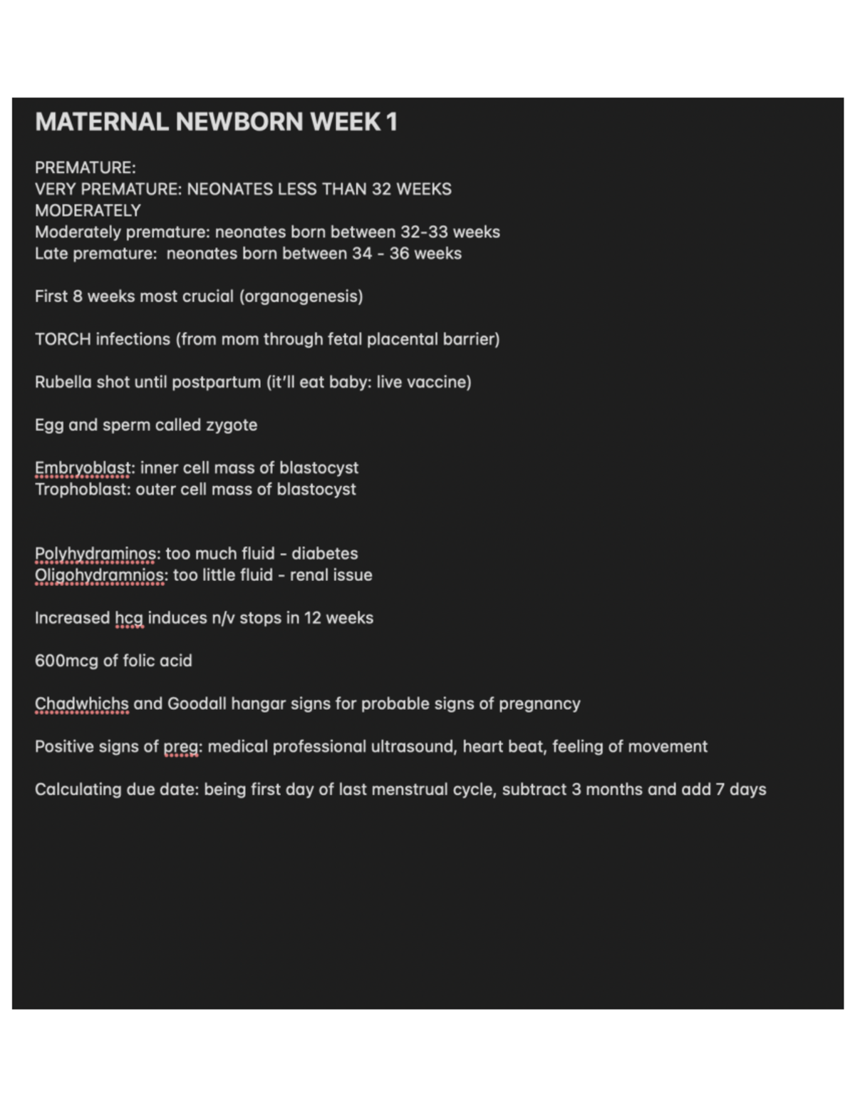 Maternal newborn exam notes - UNRS 402 - Studocu