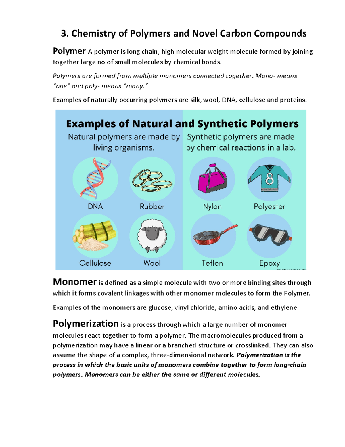 polymer engineering chemistry sem 1 - 3. Chemistry of Polymers and ...