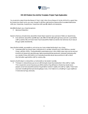 English 1-2 Assignment - English 190 Module 1 Assignment Select a ...