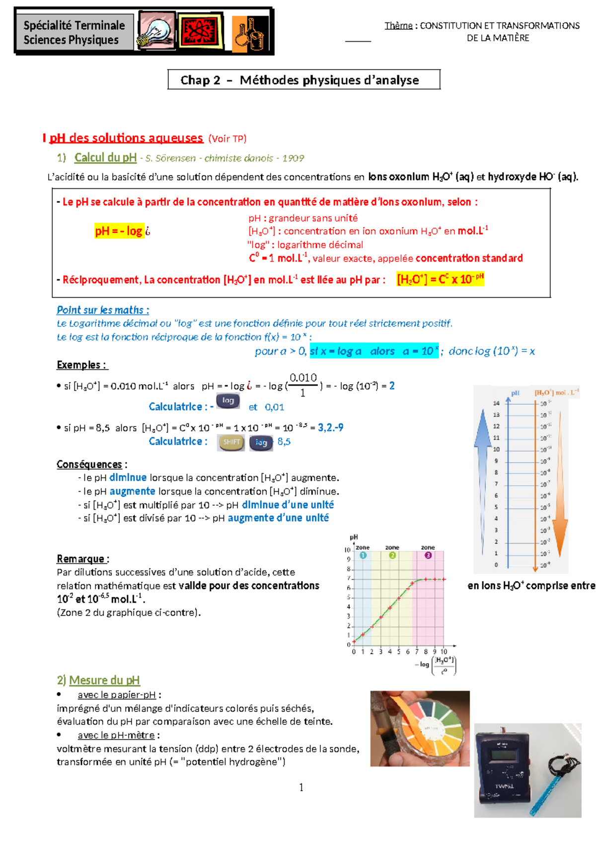 Cours Chap 2 Méthodes physiques d'analyse - Chap 2 – Méthodes physiques ...