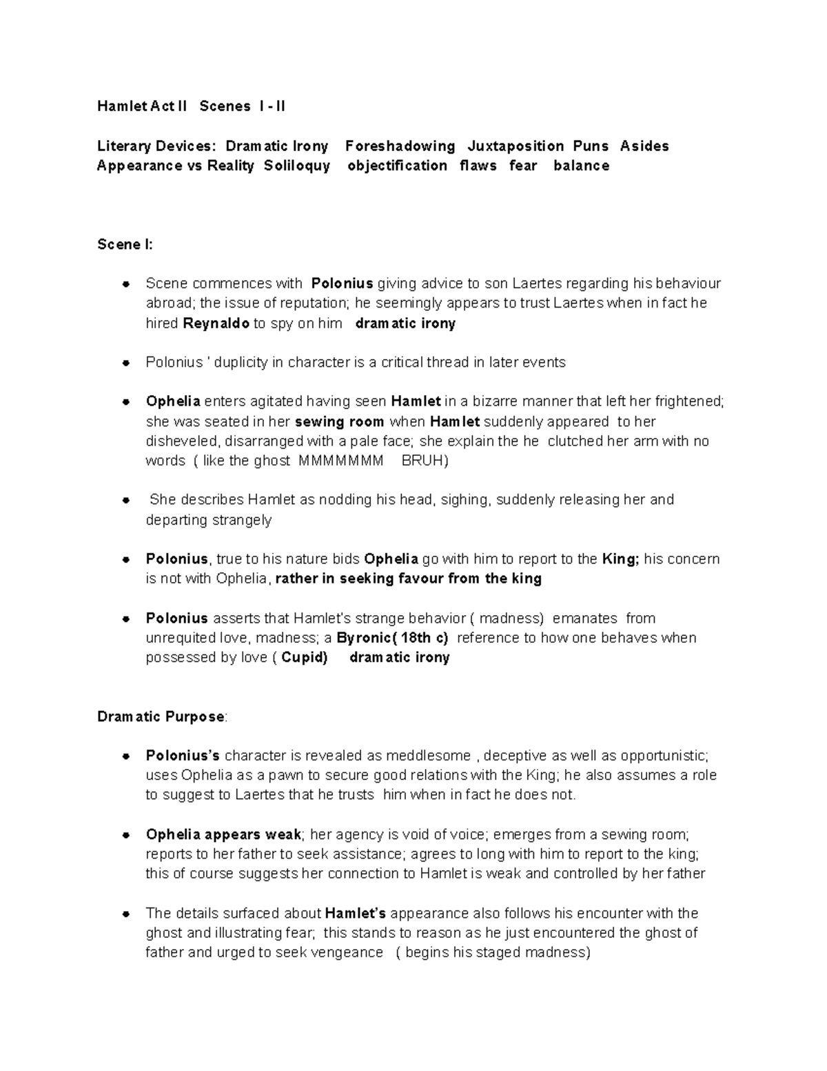 Hamlet Act II - Ophelia appears weak; her agency is void of voice ...