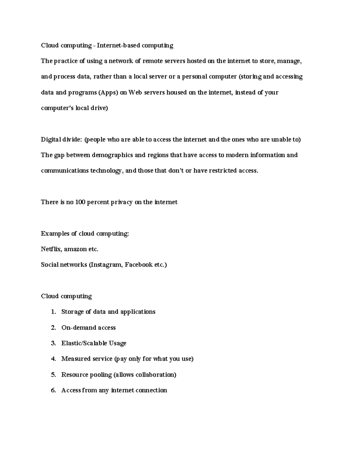 Principles OF Computer Science - Cloud computing - Internet-based ...