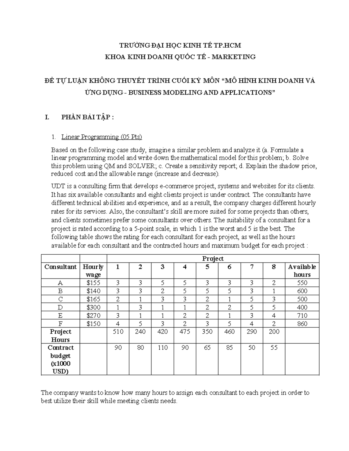 Final EXAM BMA DEC2022 - Black White Problem Statement Brainstorm Presentation - TRƯỜNG ĐẠI HỌC ...