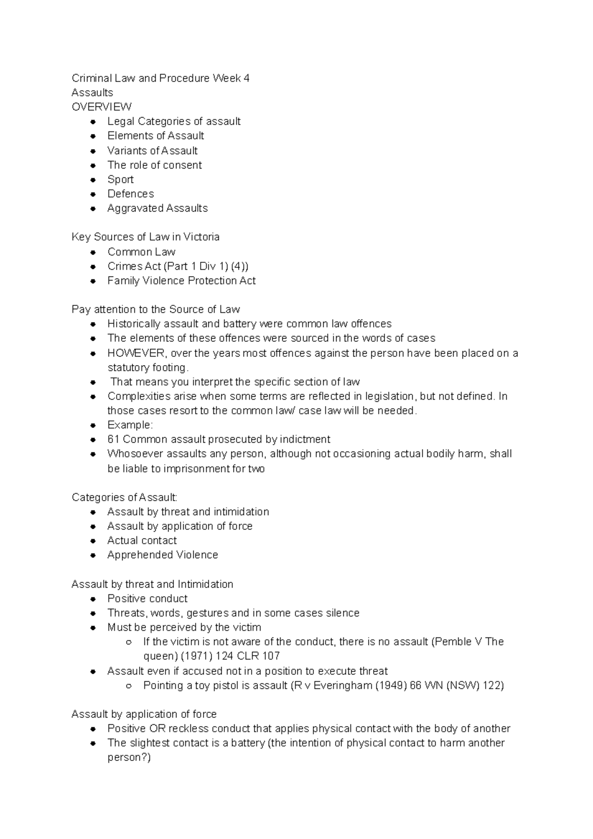 Criminal Law and Procedure Week 4 - That means you interpret the ...