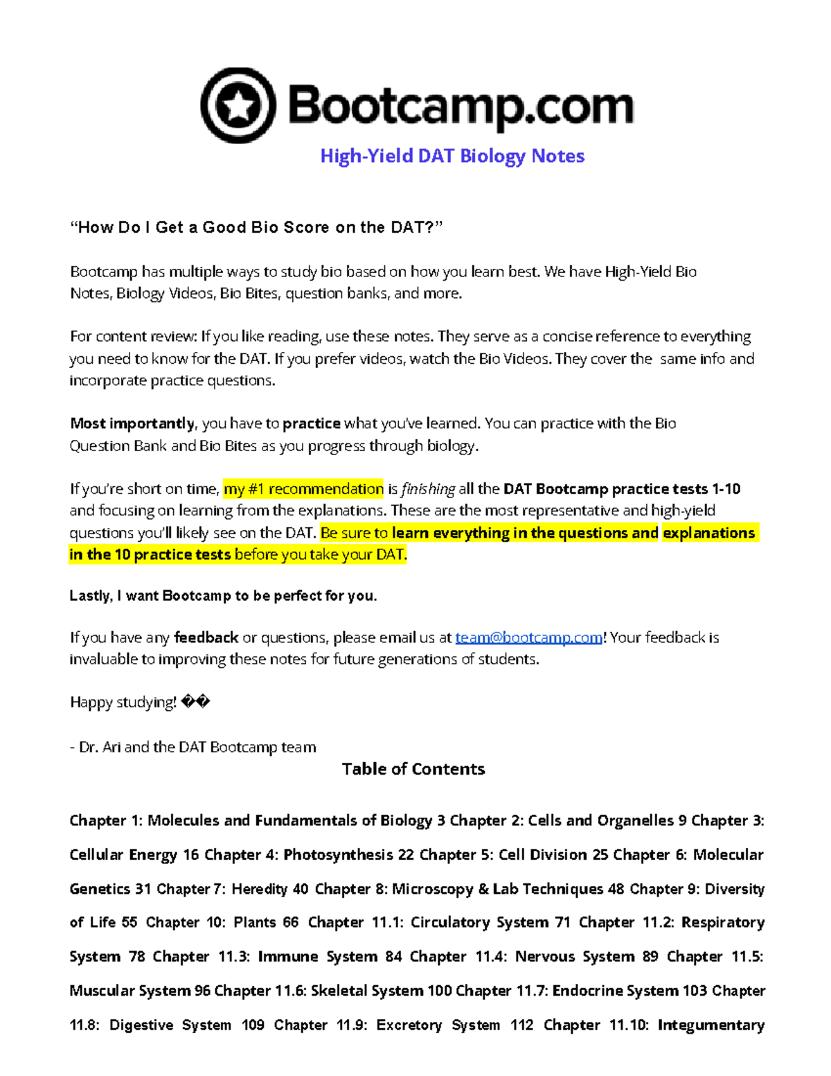 DAT Biology Study Guide - Studocu