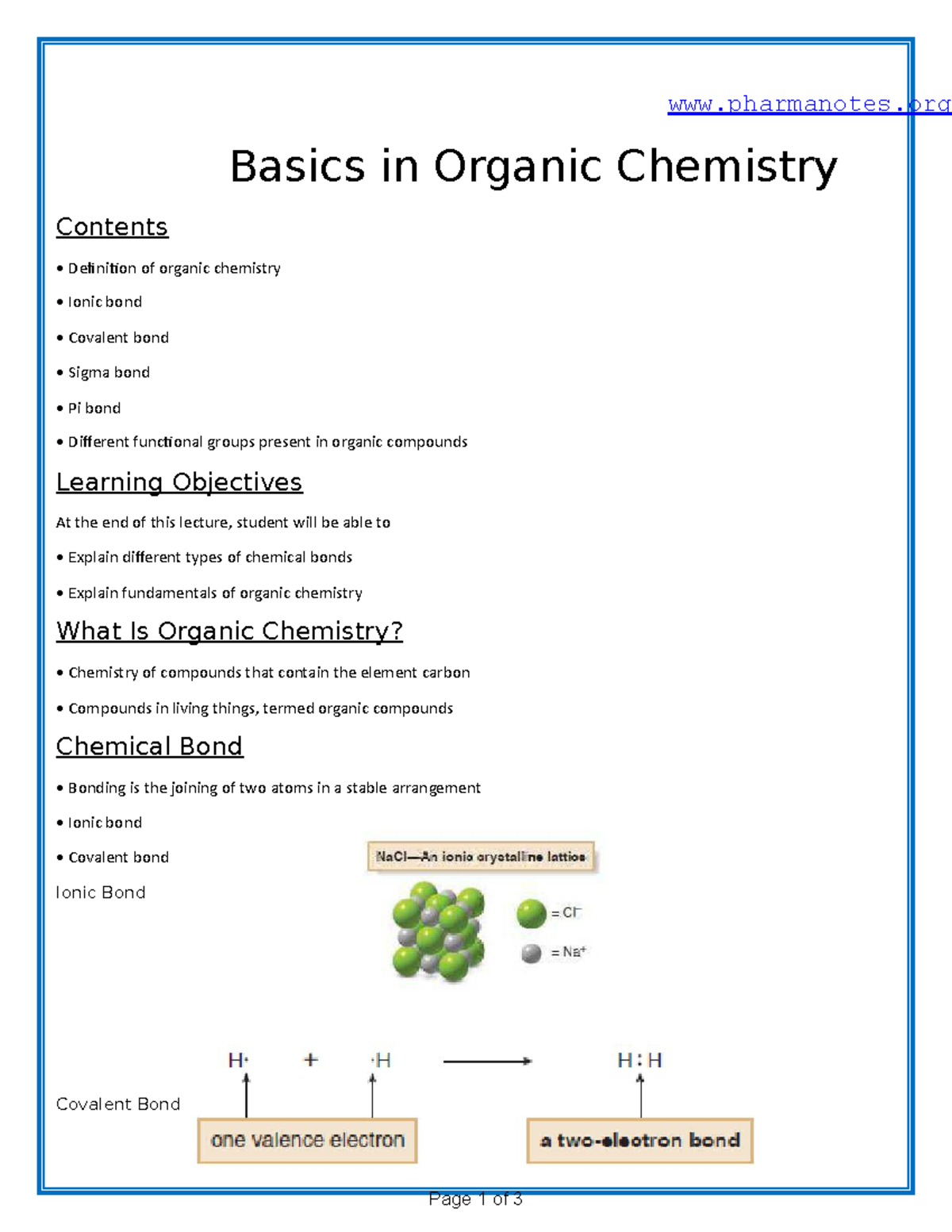 Chapter - 7 Basics in Organic Chemistry - pharmanotes Basics in Organic ...
