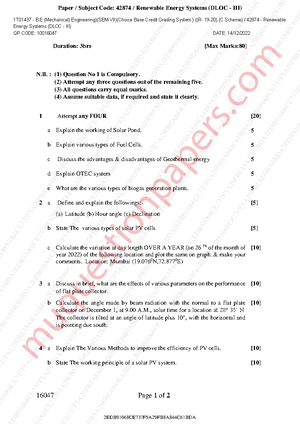 Be mechanical-engineering semester-7 2023 may - Studocu
