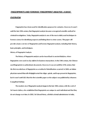 THE Importance OF Trace Evidence IN Forensic Science Investigations ...