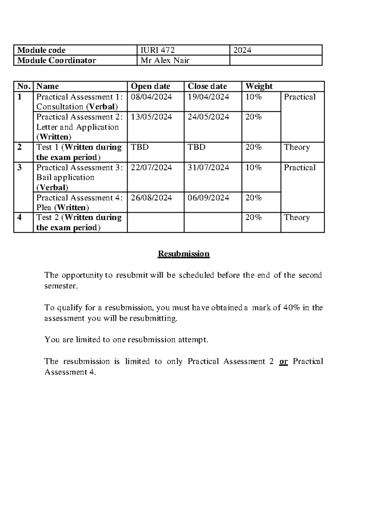 IURI+472+assessment+plan+2024 - Module code IURI 472 2024 Module ...