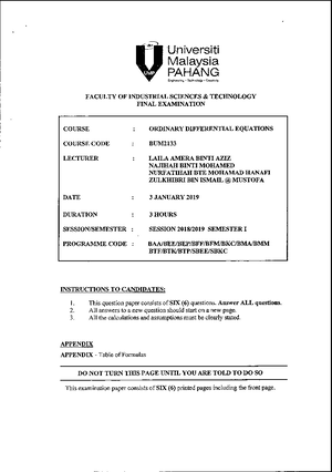 Formulae Sheet Applied Mathematics for Student - Applied Calculus - Studocu