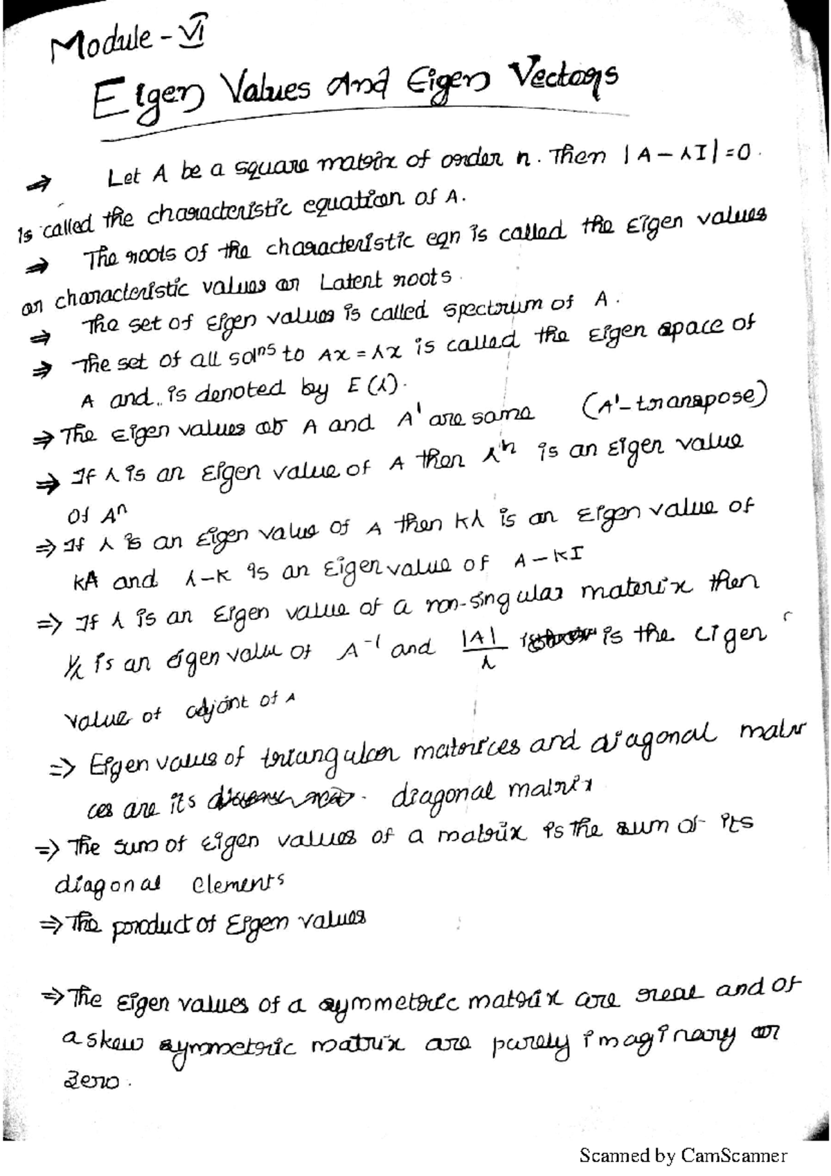 M3 Module 6 - Lecture notes - Linear Algebra And Calculus - Studocu