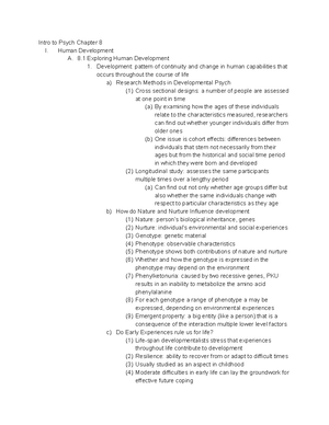 PSY 200 Module 1 Study Guide - Chapter 1: Psychology: The scientific ...