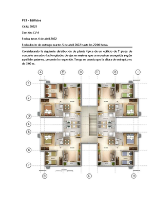 PC1 Edificios 2021-2 Pineda - EDIFICIOS (CI178) Práctica Calificada Nº 1 Ciclo 2021- Nombre ...