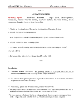 Process management - Operating Systems - Studocu