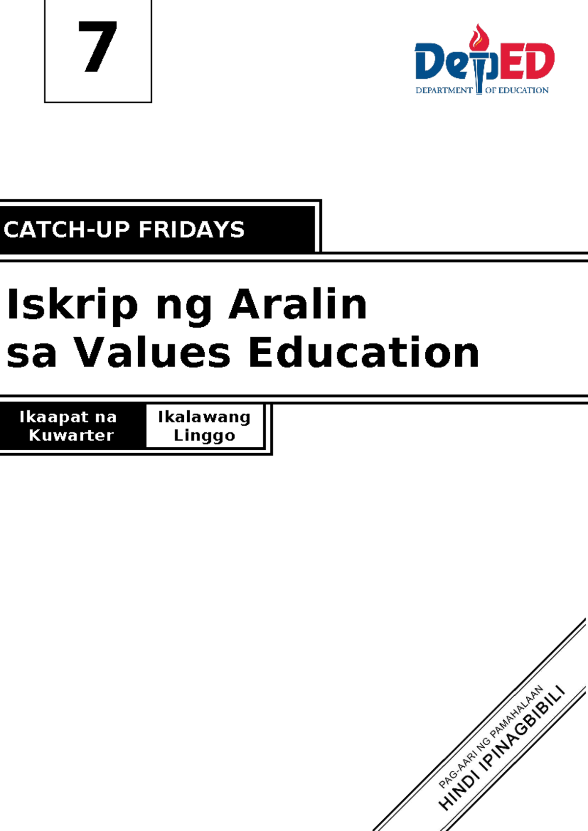 CO 2024 LS Grade 7 CUF Values ED Q4 W2 R,V,H,P - 7 Ikaapat na Kuwarter ...