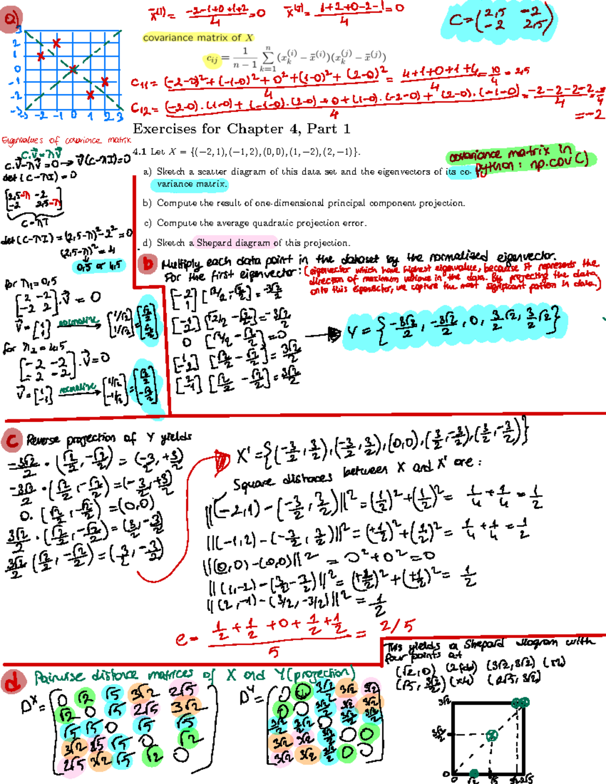 Exercises 4a - handwritten solutions - Exercises for Chapter 4, Part 1 ...