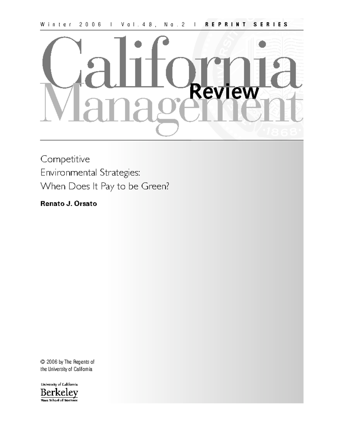 Reader GSCM - ihiu - California Management Review W i n t e r 2 0 0 6 ...