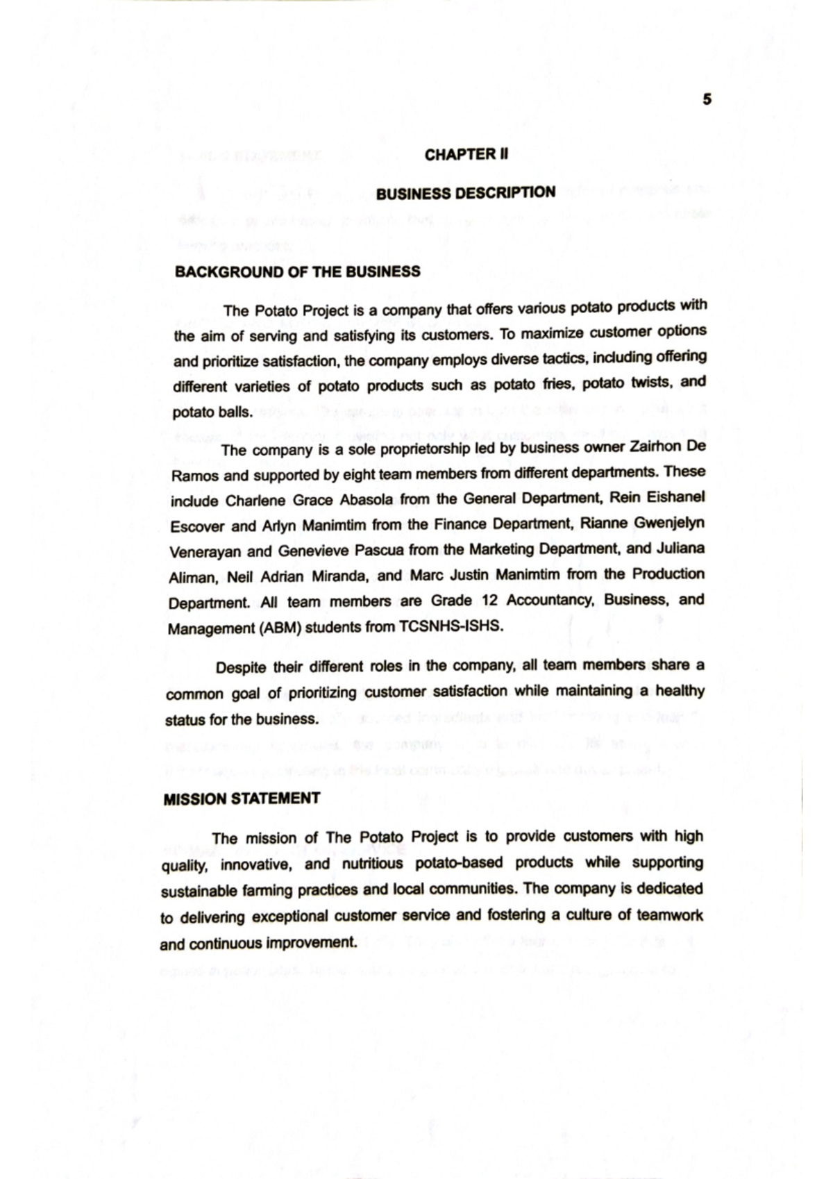 Business Plan Chapter 2 3 - Entrepreneurship - Studocu