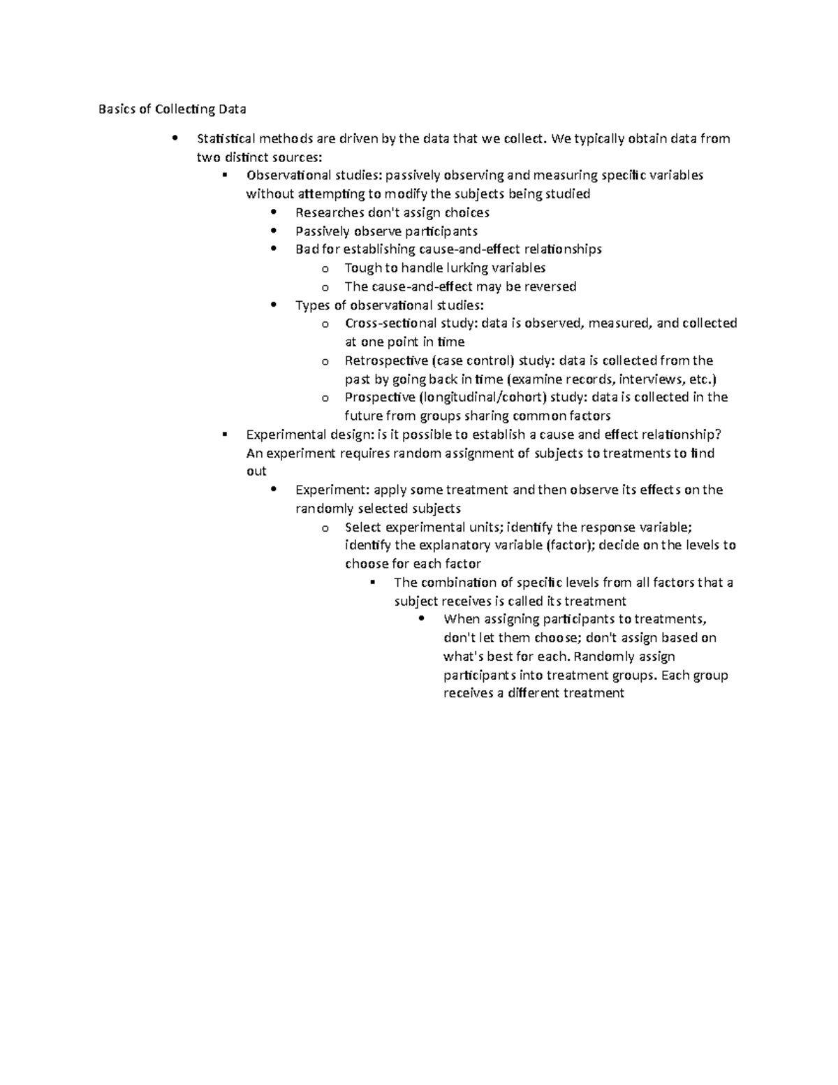 Experimental Design and Observational Studies - Basics of Collecting ...