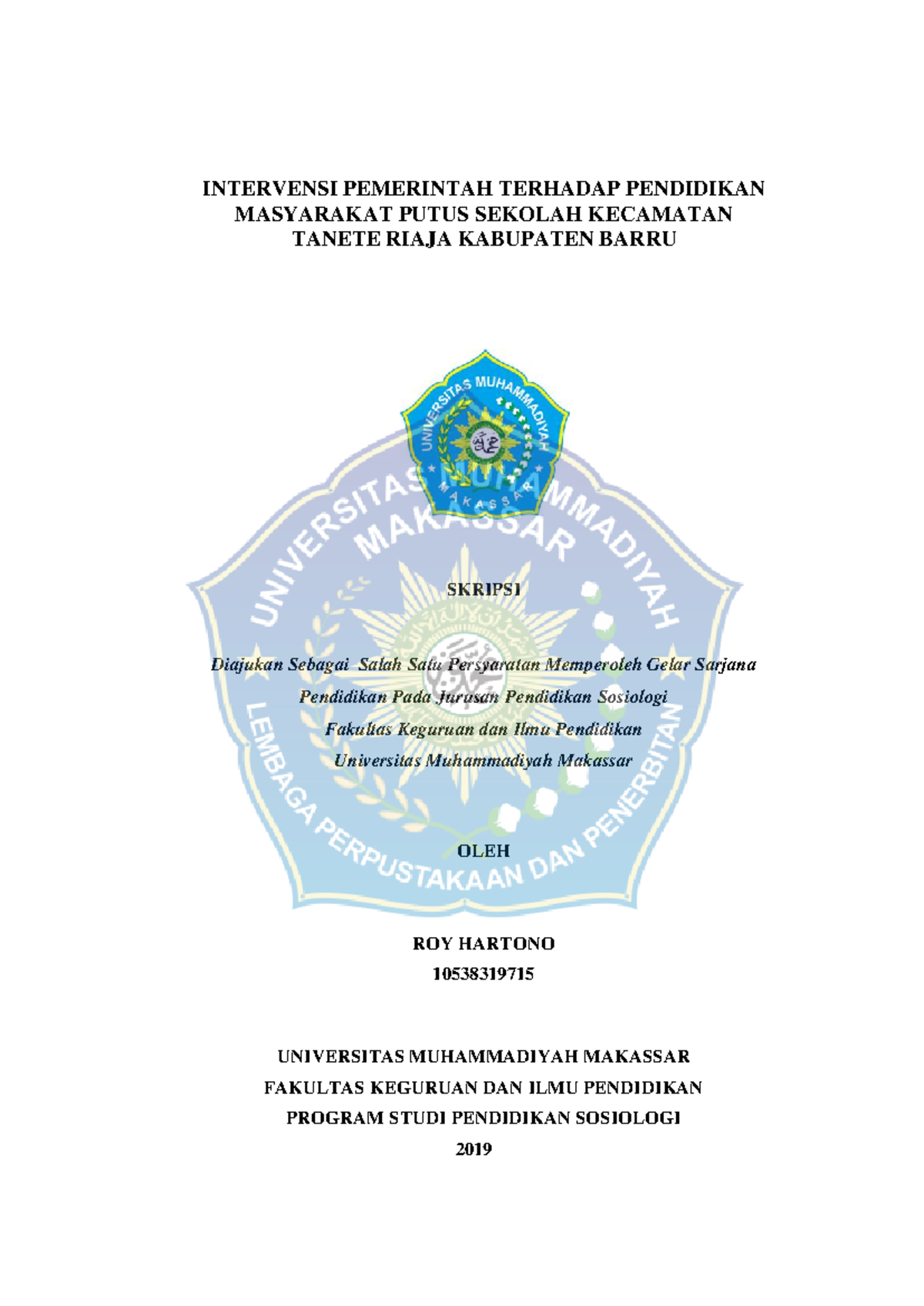 8855-Full Text - Nitip - INTERVENSI PEMERINTAH TERHADAP PENDIDIKAN ...