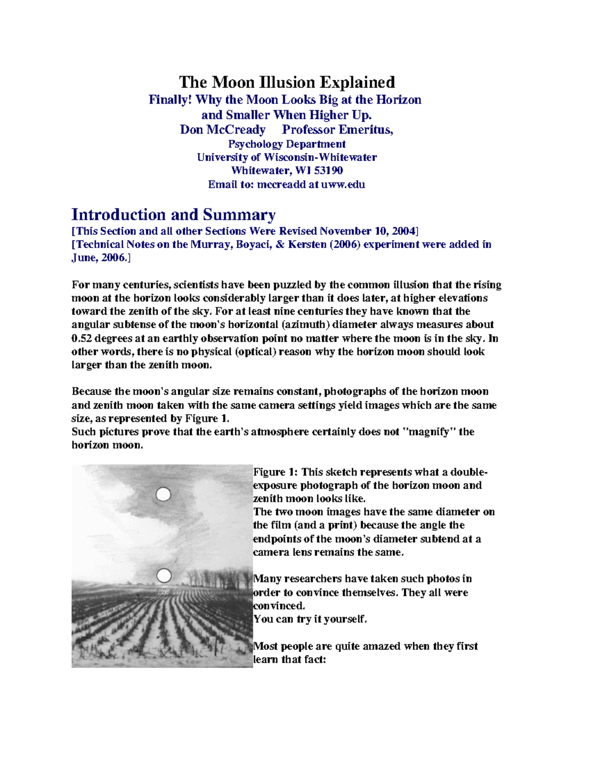 Mccread Moon Illusions - The Moon Illusion Explained Finally! Why the ...