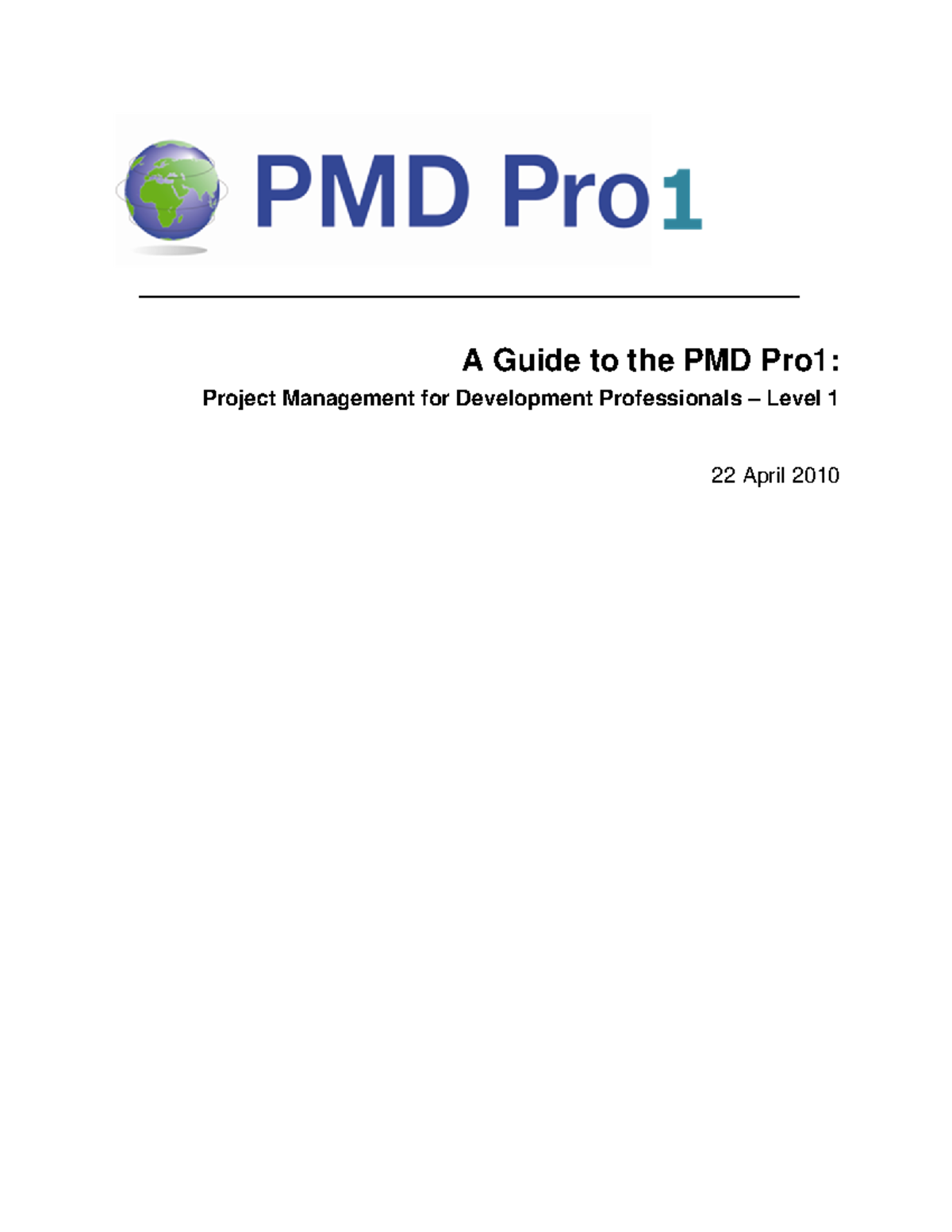 +A guide to the pmdpro 1 - pmd pro - A Guide to the PMD Pro1: Project ...