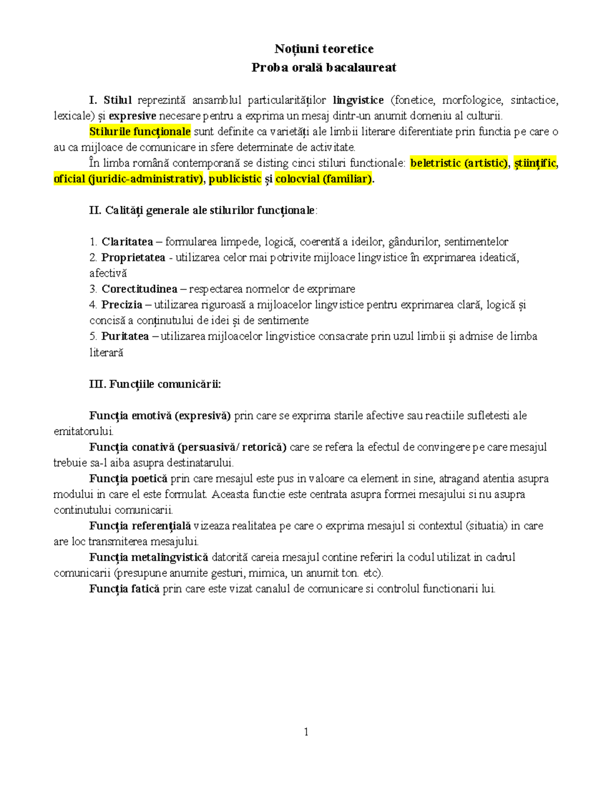 Proba orala Bacalaureat 2023 - No iuni teoreticeț Proba orală ...