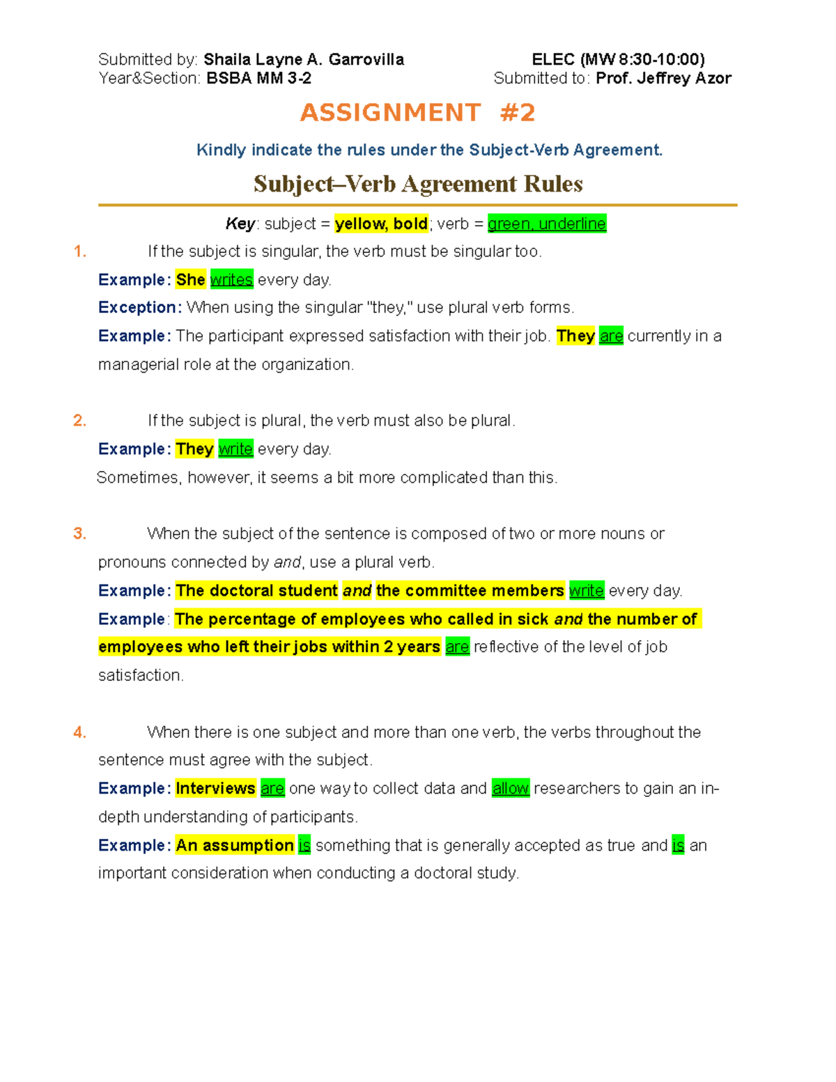 Assignment#2 English language - Submitted by: Shaila Layne A ...