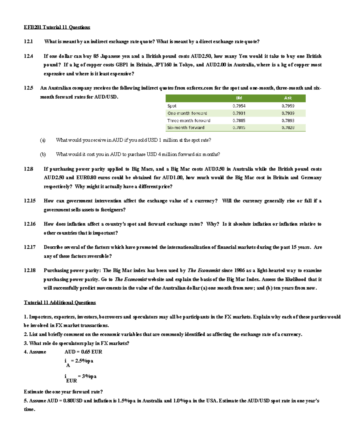 11 - EFB201 Tutorial 11 Solutions 2023 2 JP - EFB201 Tutorial 11 ...
