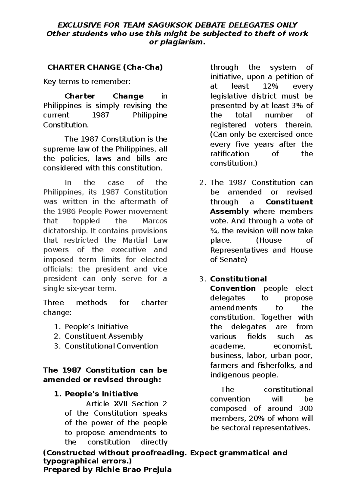 RBP Charter- Change Concepts - Other students who use this might be ...